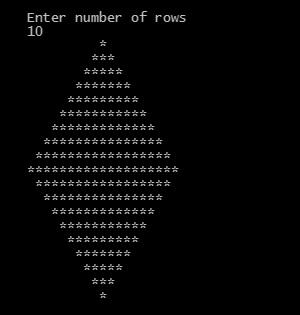 How To Draw Diamond Pattern In C